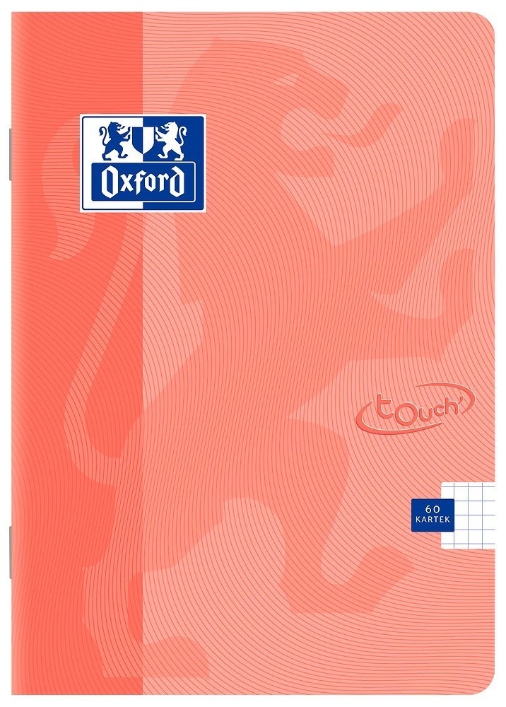 Sveska A5 Oxford 60 lista Touch Pastel, 90g, optički papir, margine plava