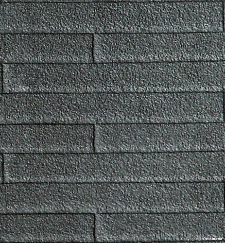NEW! Kibri 34116 Dachówka bitumiczna czarna - Płytka modelarska (20 x 12 cm)