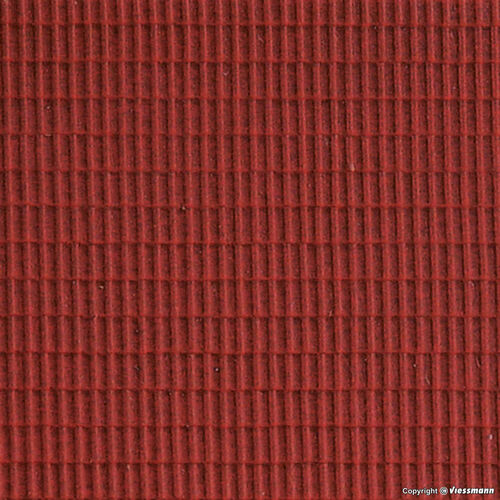 NEW! Kibri 34142 Dachówka czerwona - Płytka modelarska (20 x 12 cm)