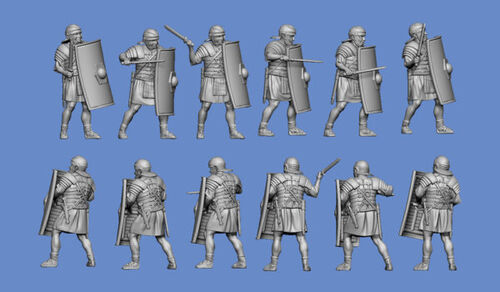 NEW! Germania-Figuren 72-AN-2010 Roman Legionaries With Lorica Segmentata - Advancing