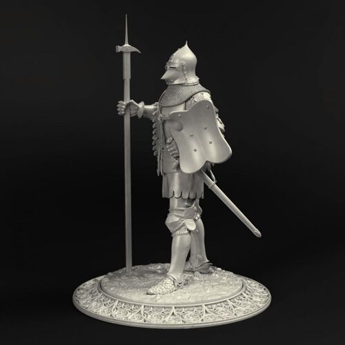 PanzerArt FI75-036 North European Knight with “Klappvisor” Bascinet - End of the 14th Century