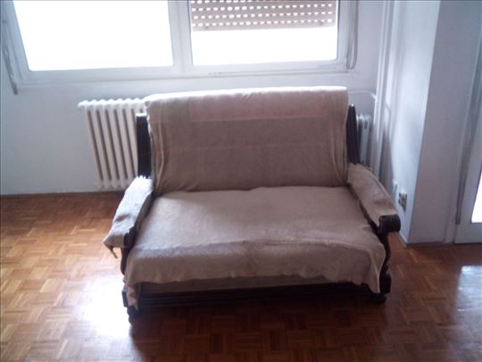veliki krevet dvosed puno drvo + velik dušek