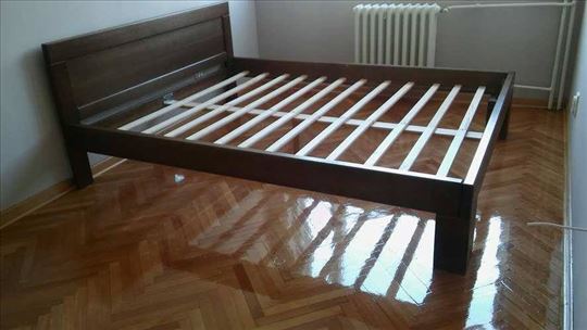 Bračni krevet Monaco 160x200 orah – puno drvo