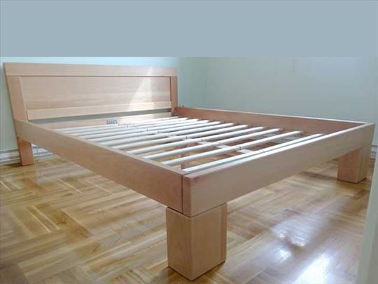 Bračni krevet Monaco 160x200 natur – puno drvo