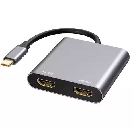 E-Green Adapter USB 3.1 tip C (M) - 2 x HDMI