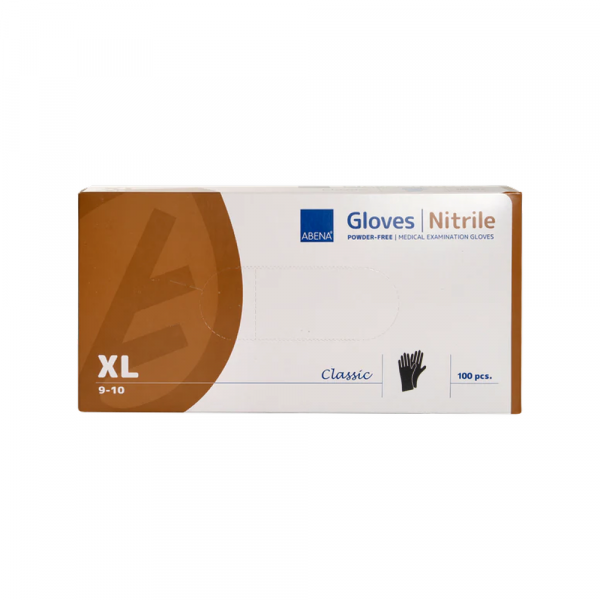 Razno Rukavice NITRIL bez pudera Abena XL crne 1/100