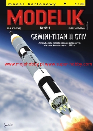 Modelik 06_11 GEMINI-TITAN II amerykańska rakieta kosmiczna z 1965 roku