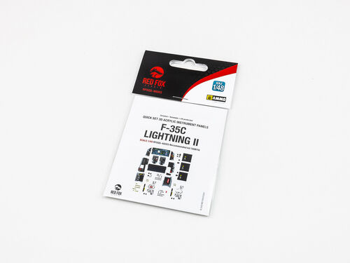 NEW! Red Fox Studio QS-48203 Lockheed Martin F-35 C Lightnig II - Instrument Panels (for Tamiya Kits)