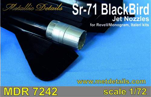 Metallic Details MDR7242 Lockheed SR-71 Blackbird - jet nozzles (designed to be used with Italeri, Monogram and Revell kits)