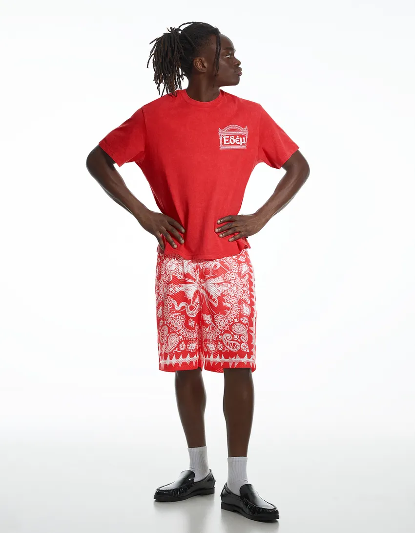 BERMUDE RELAXED FIT ARIES X BERSHKA