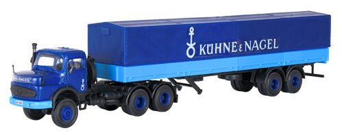 NEW! Kibri 14669 Ciągnik siodłowy Mercedes-Benz LS337 z naczepą Kühne + Nagel