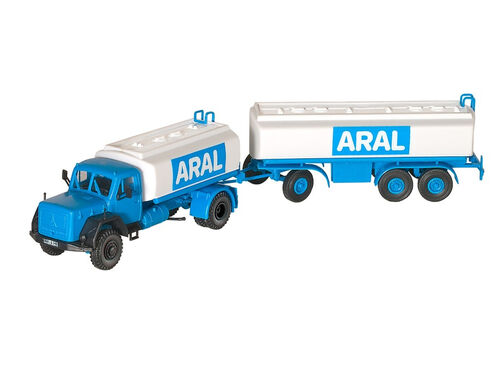 NEW! Kibri 14663 Magirus Deutz AK 230D 16 AK cysterna Aral z przyczepą