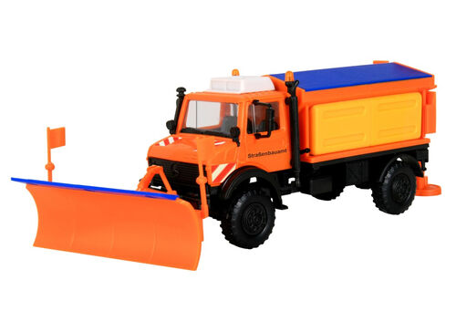 NEW! Kibri 15012 Unimog U 2450L z pługiem i piaskarką