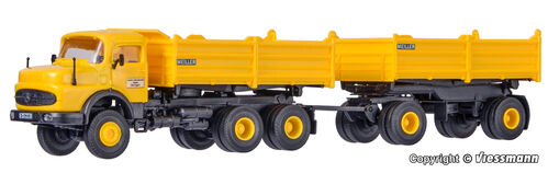 NEW! Kibri 14026 Mercedes-Benz LAK 2624 z przyczepą Meiller