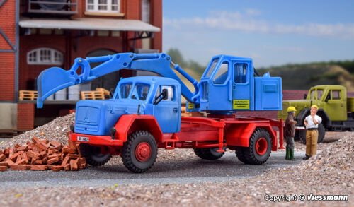 NEW! Kibri 14130 Magirus Deutz z koparką przedsiębierną