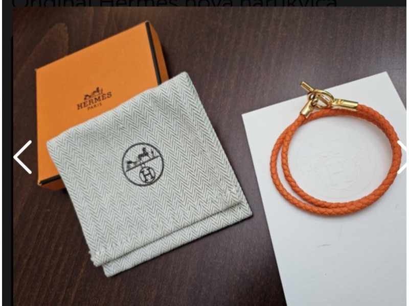 Original Hermes Glenan kozna narukvica