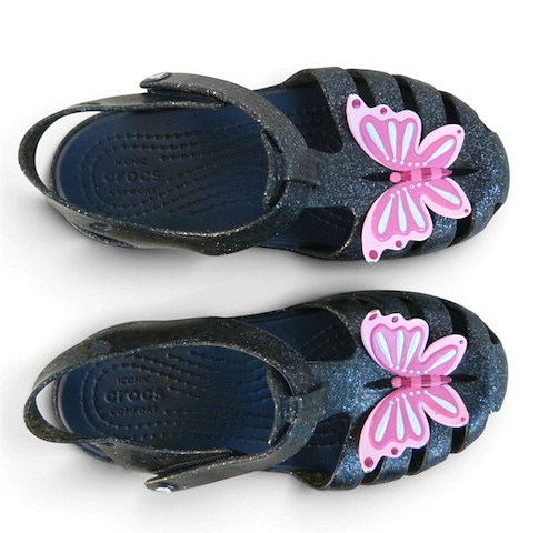 Crocs sandale za devojčice br 27 28 sa leptirima