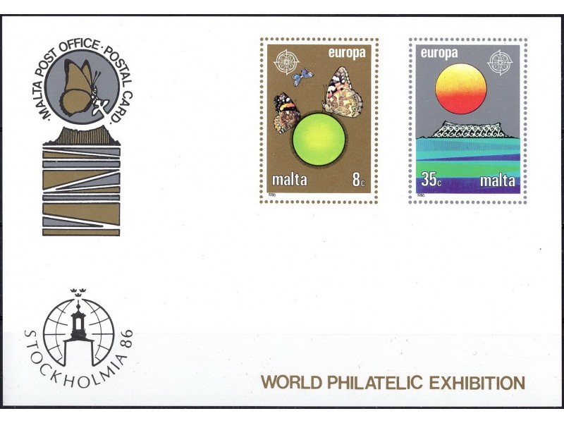 Malta 1986. FAUNA CEPT, Leptiri, STOCKHOLMIA