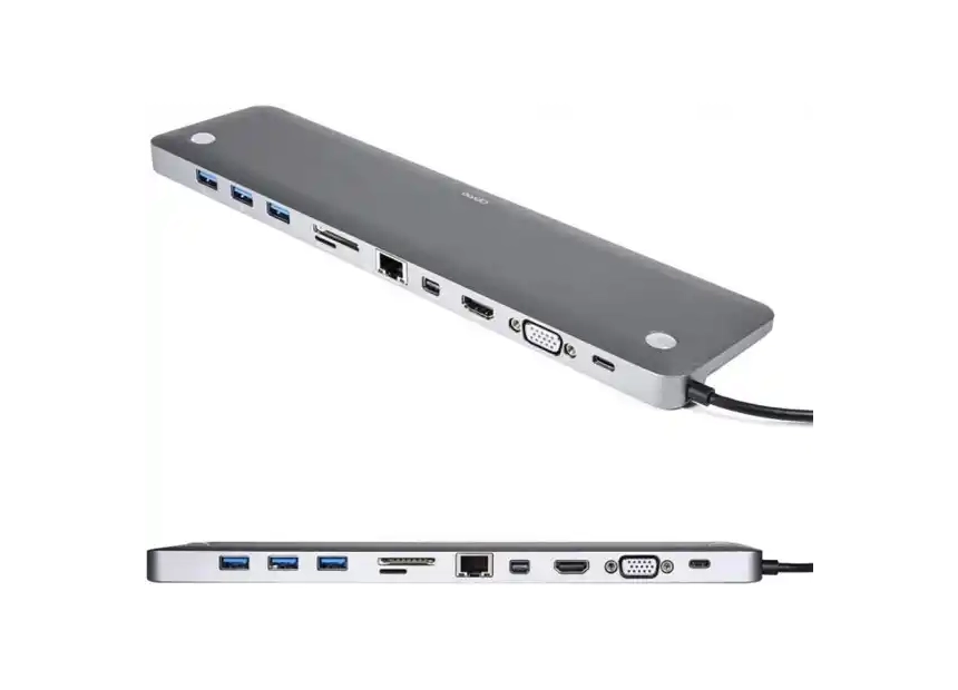 Adapter Tip C 11/1 4K HDMI/VGA/USBx3/AUX/SD/TF/USB-C/PD/Lan KT-1101G Kettz