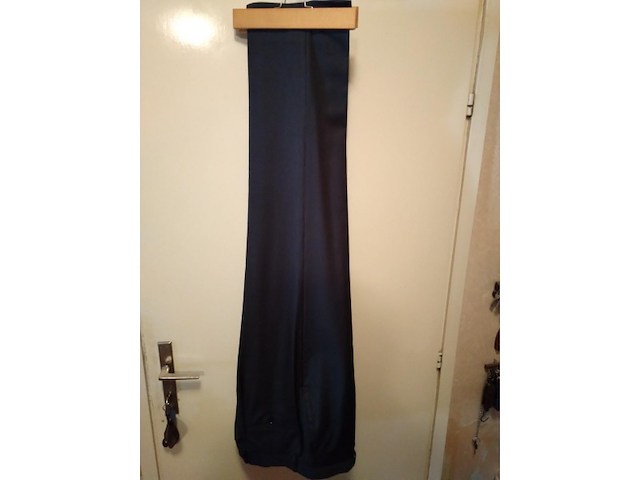 Muske pantalone Massimo Dutti crne tanke prugaste vel.