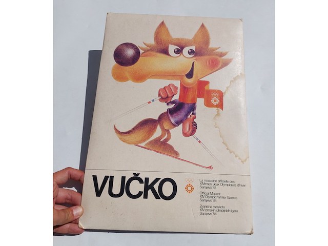 Kartonski PANO ,POSTER Vučko maskota ZOI SARAJEVO 1984