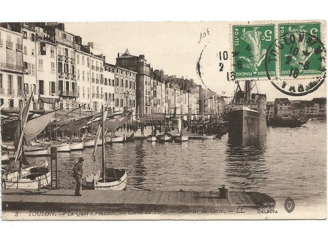 TOULON Francuska ,putovala 1916.
