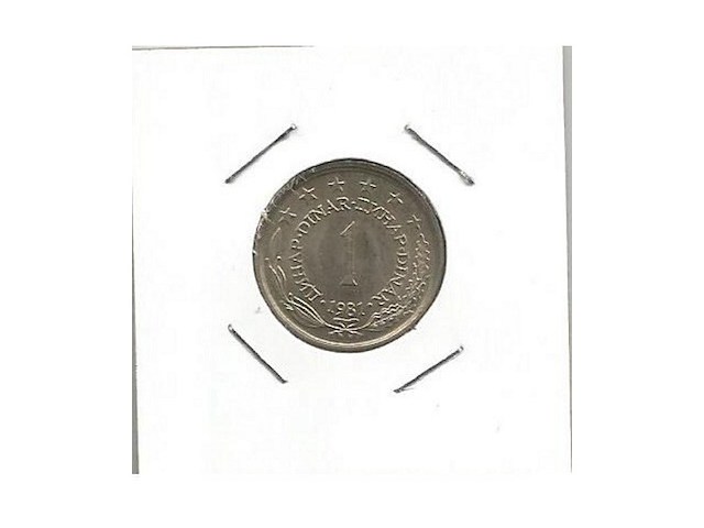 a7 JUGOSLAVIJA 1 dinar 1981. u kartonu