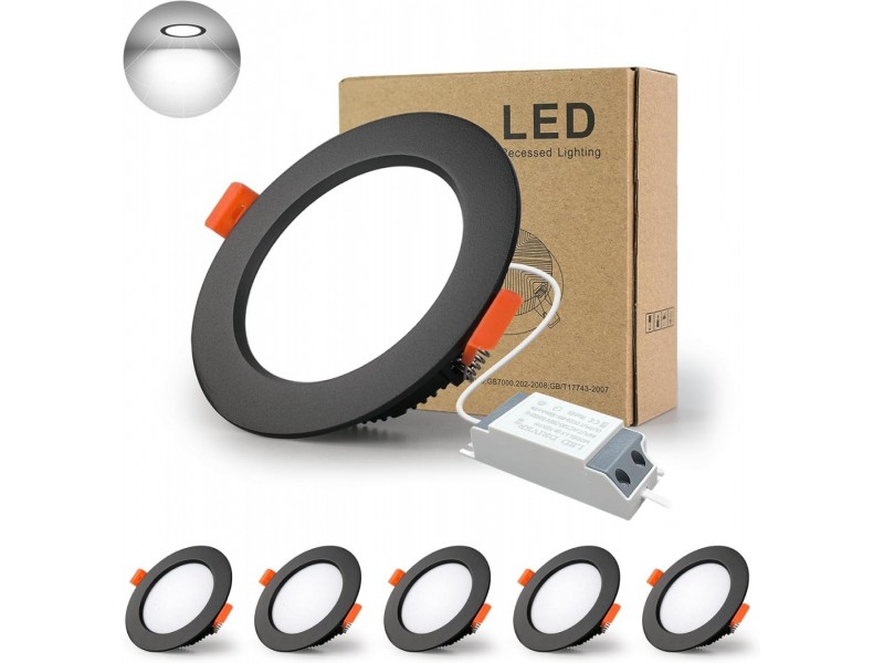 Set od 5 komada LED Ugradni panel lampe 7W, 3000K