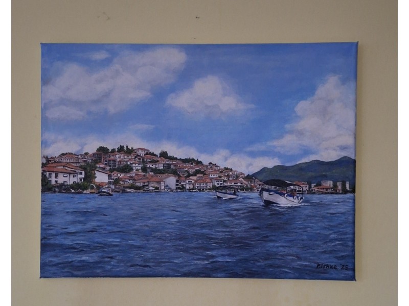 Umetnička slika "Ohrid" akril na platnu