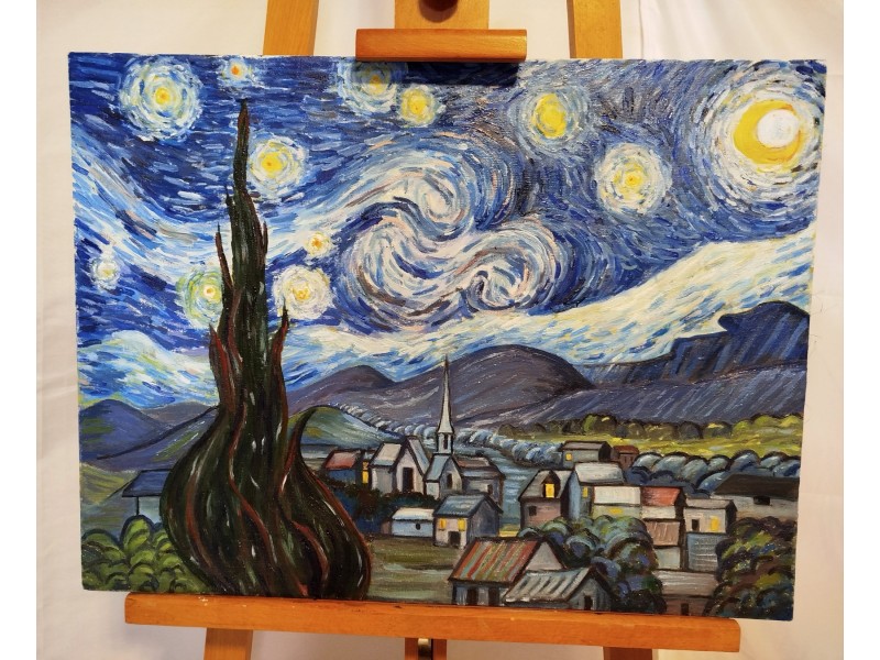 Umetnička slika Zvezdana noć, po V.van Goghu