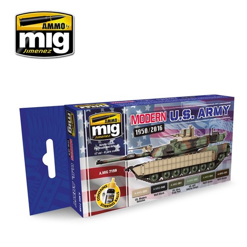 AMMO of Mig Jimenez A.MIG 7159 Modern USA Army Colors Set