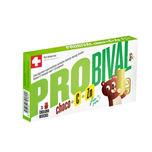 PROBIVAL CHOCO+C+Zn 20 ČOKOLADNIH MEDVEDIĆA