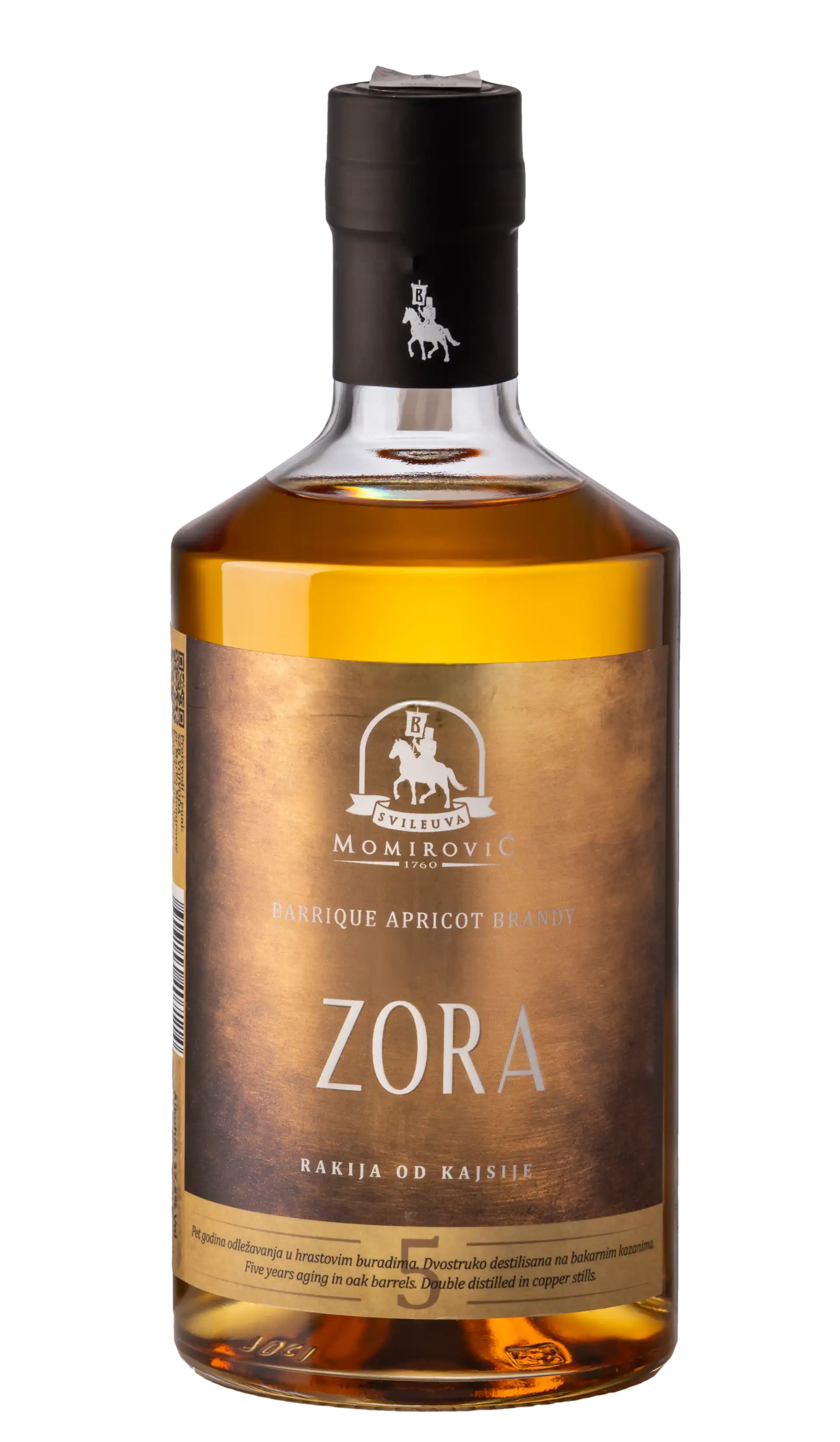 Zora kajsija barrique 5 godina stara Momirovic 0.7 l