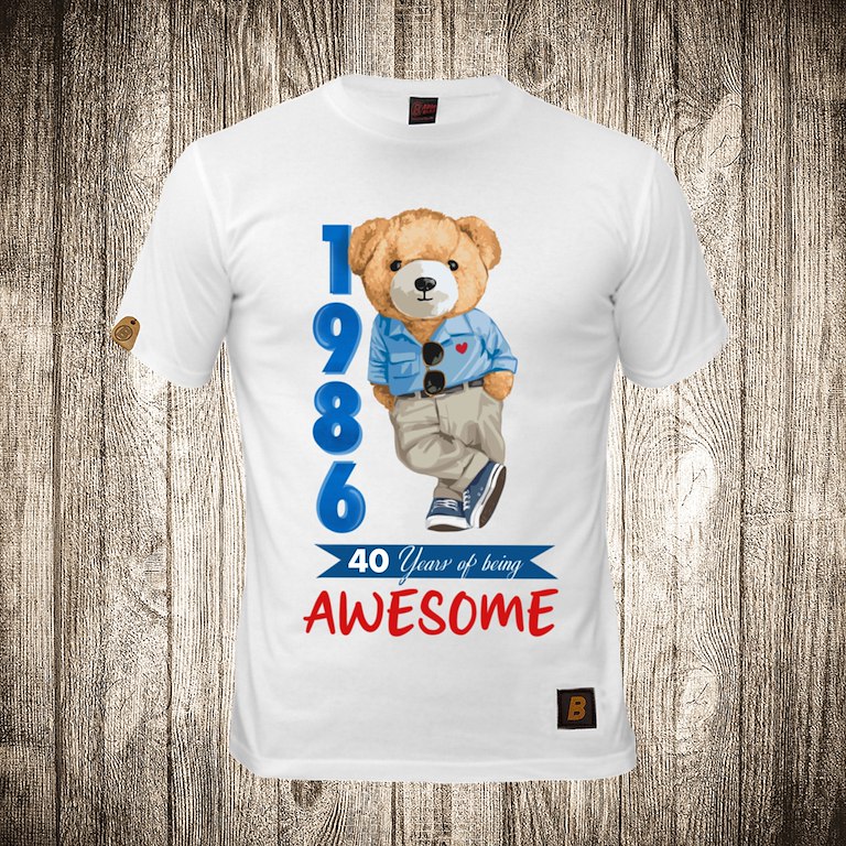 Meda Teddy Bear rođendanski 1986 – 40 years of being awesome ( upisati godinu po želji )
