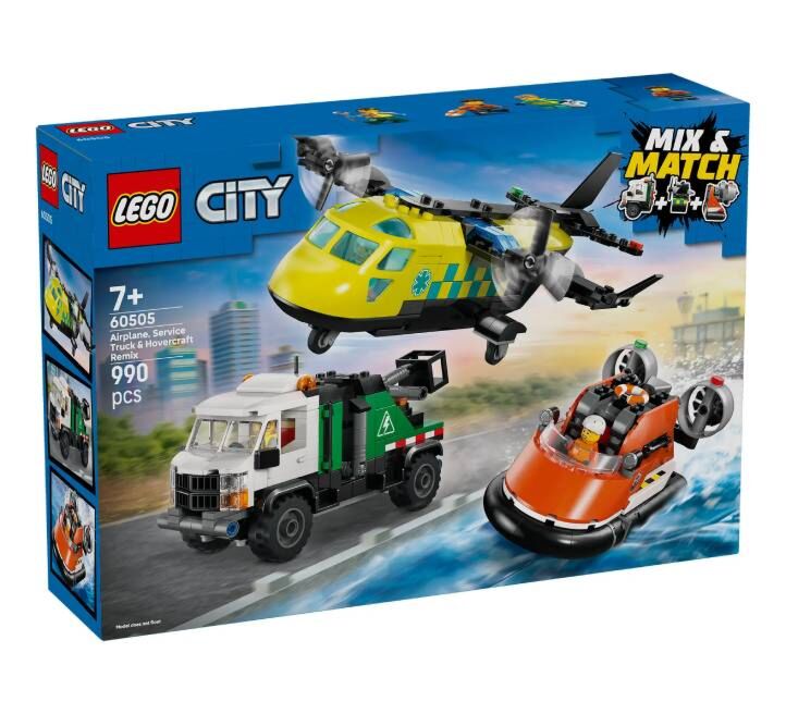 LEGO Remiks avion, servisni kombi i lebdelica LE60505