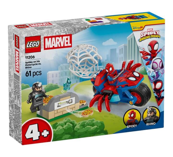 LEGO Spajdi na svom motociklu protiv nosoroga LE11206