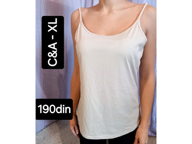 C&;A ženska bluza majica bretele krem XL/42