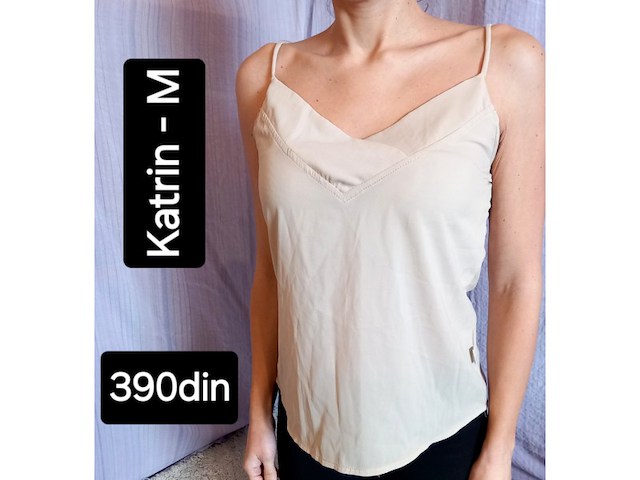 Katrin ženska bluza majica bretele krem M/38