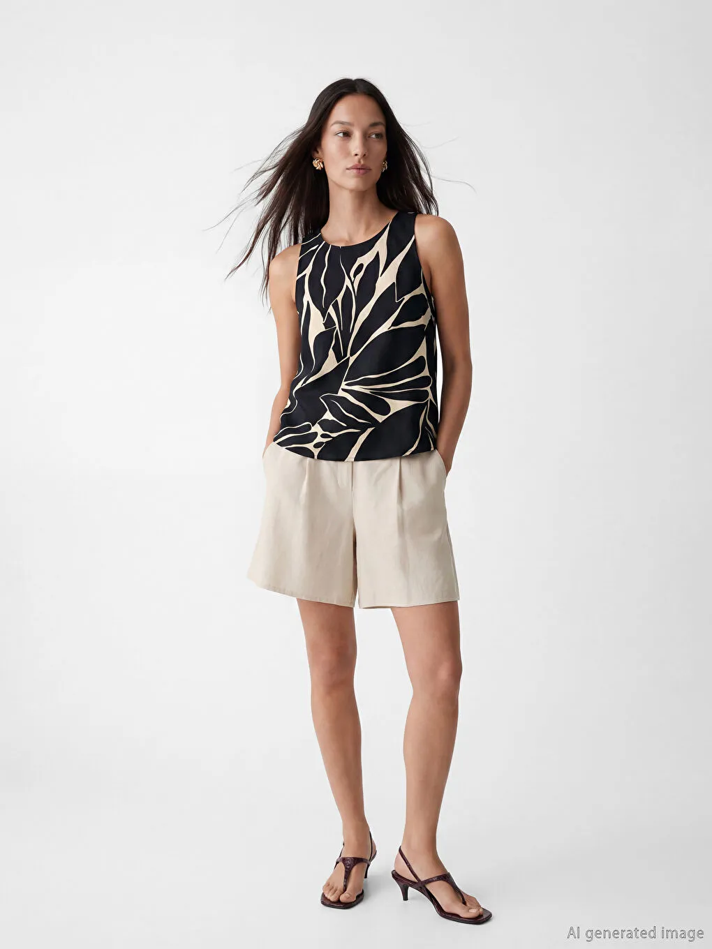 LCW EVERYDAY Bluza Sa Okruglim Izrezom Sa Uzorkom