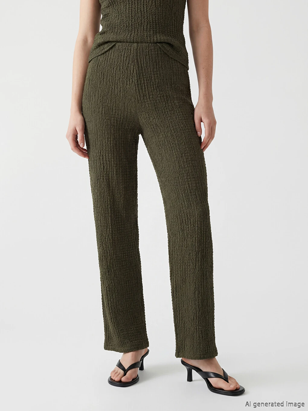 XSIDE Ženske Pantalone Sa Elastičnim Strukom I Teksturom