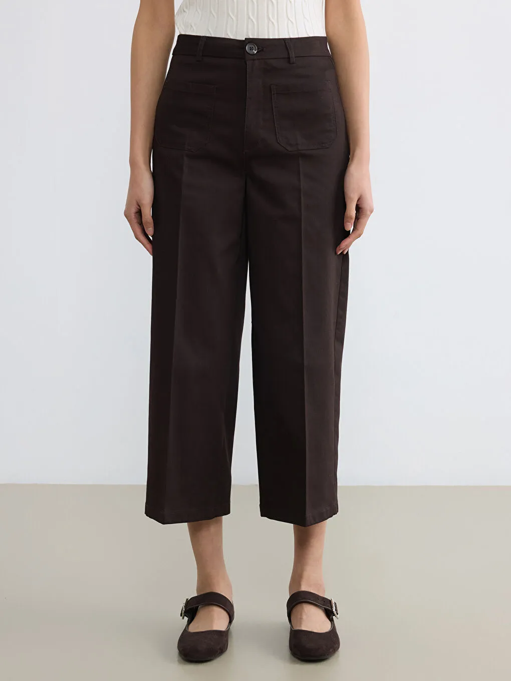 LCW Vision Ženske Pantalone Sa Visokim Strukom, Širokog Kroja