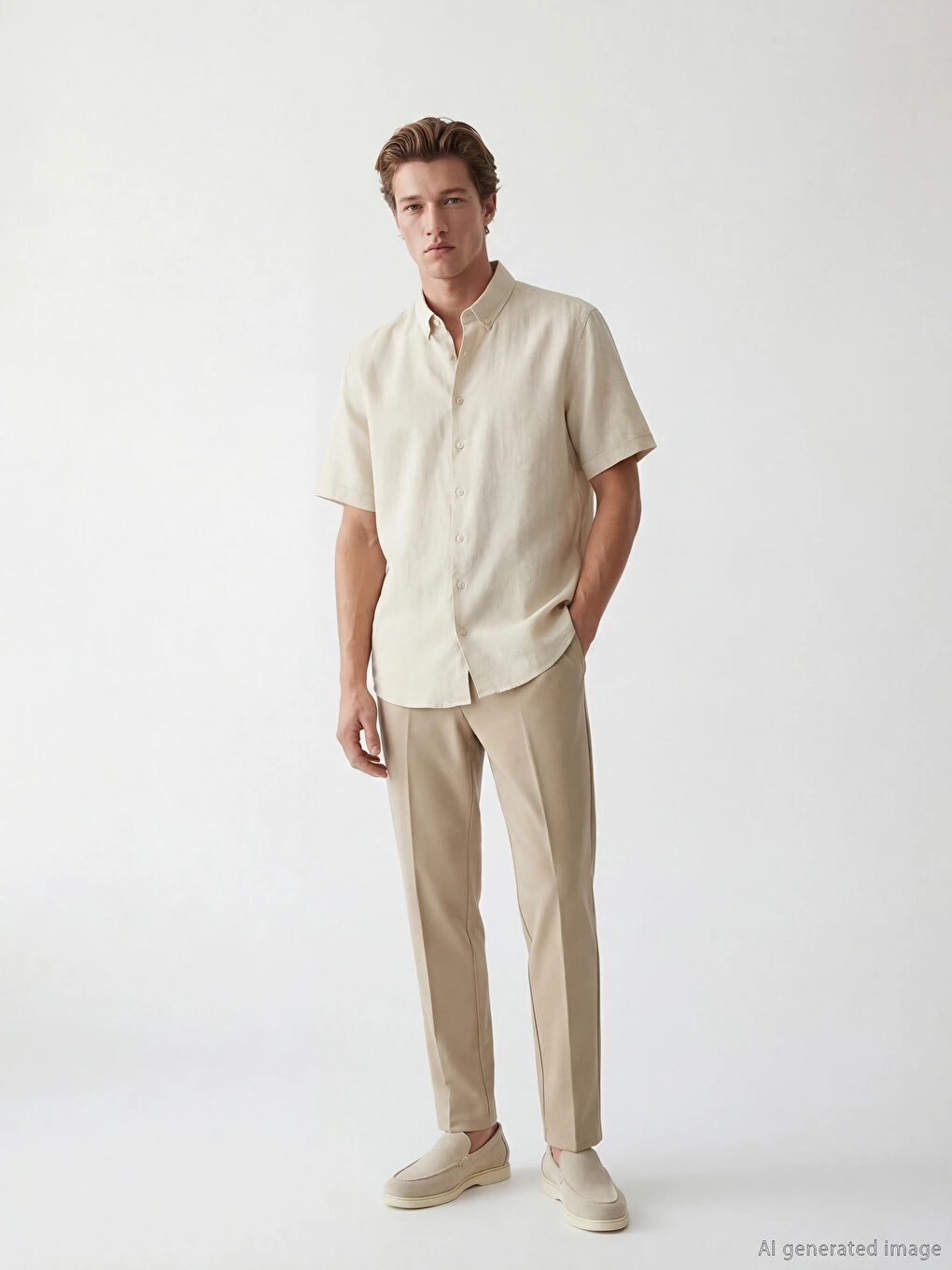 SOUTHBLUE Regular Fit Dobby Muška Košulja