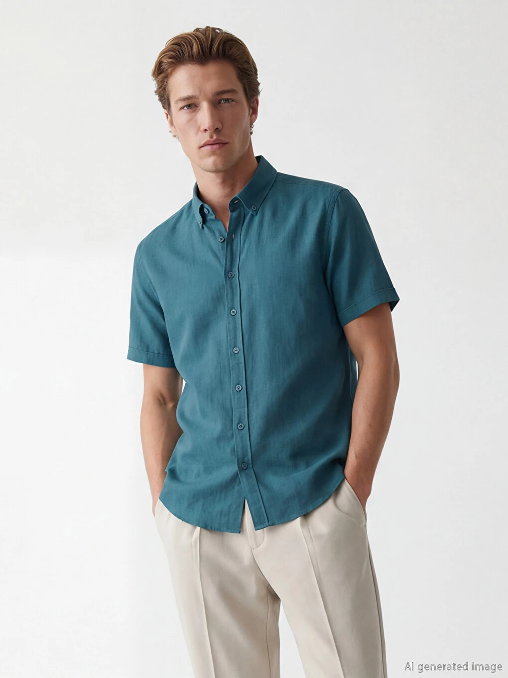 SOUTHBLUE Regular Fit Dobby Muška Košulja