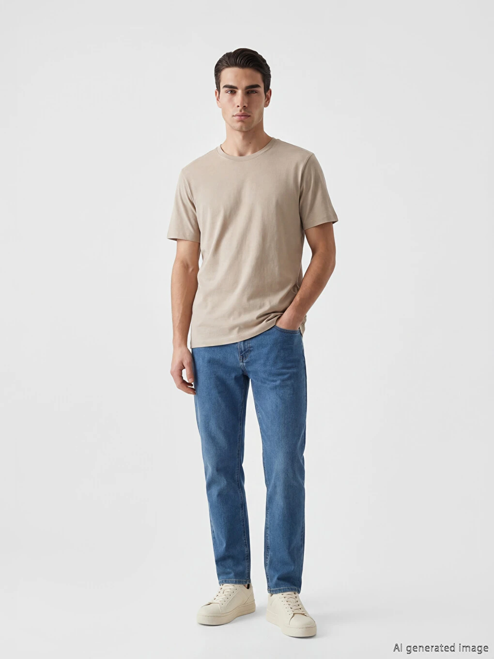 SOUTHBLUE 100% Pamučna Regular Fit Basic Debela Majica