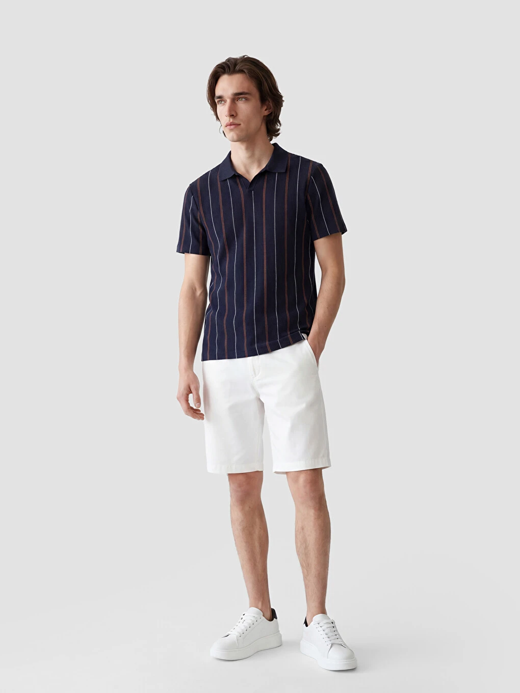 XSIDE Muška Prugasta Polo Majica