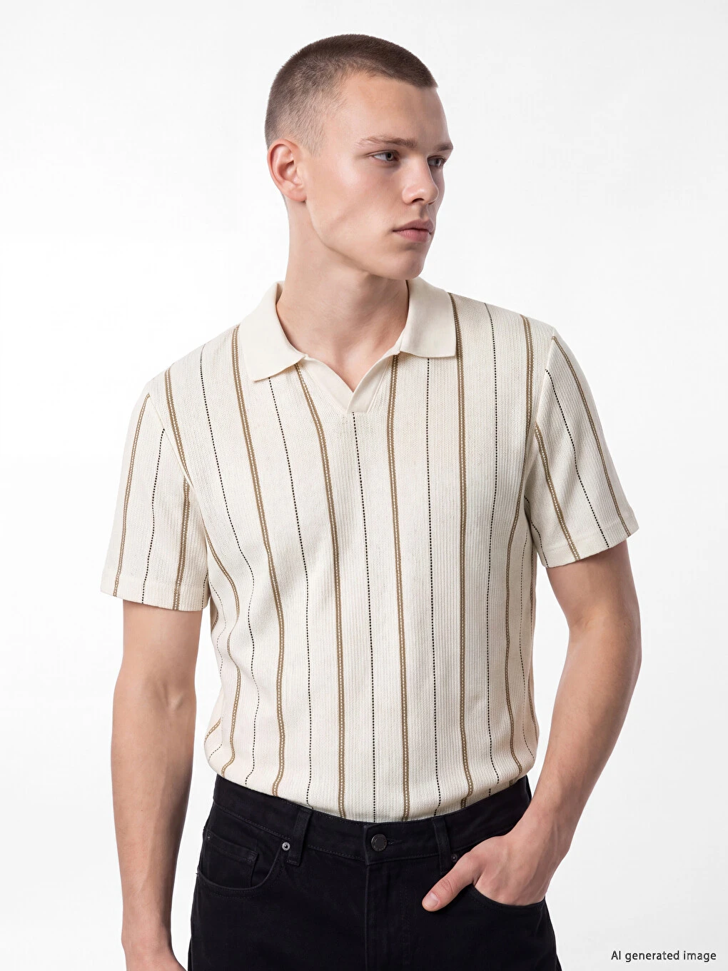 XSIDE Muška Prugasta Polo Majica
