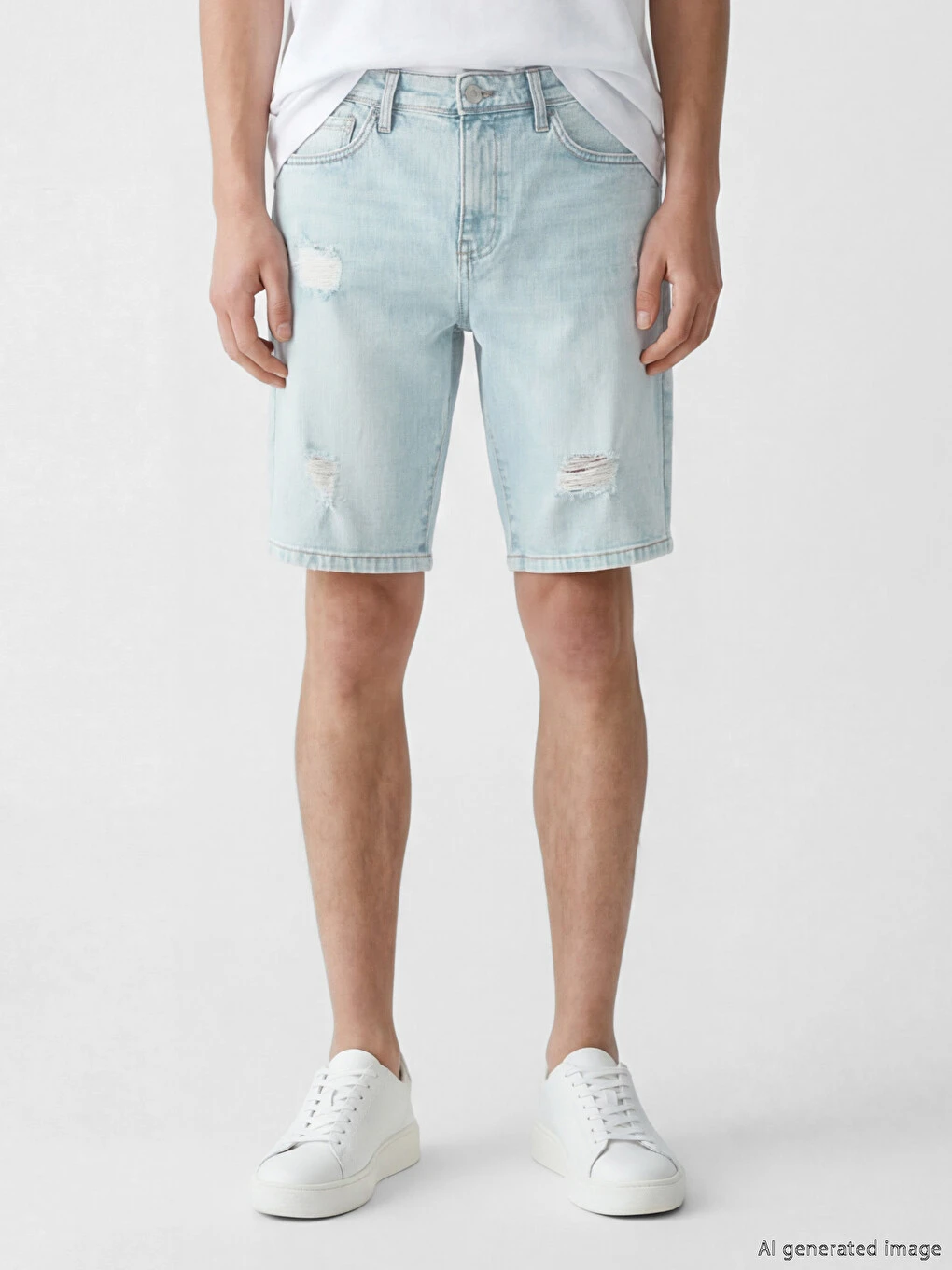 LCW Jeans Muški Teksas Šorts Uskog Kroja