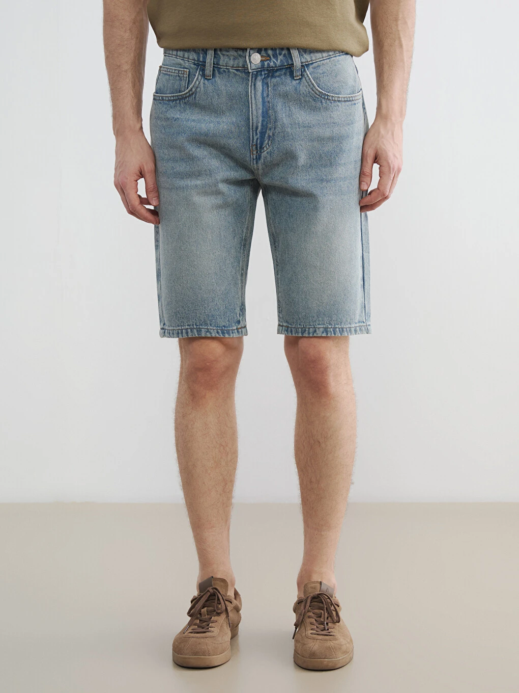 LCW Jeans Muški Teksas Šorts Uskog Kroja