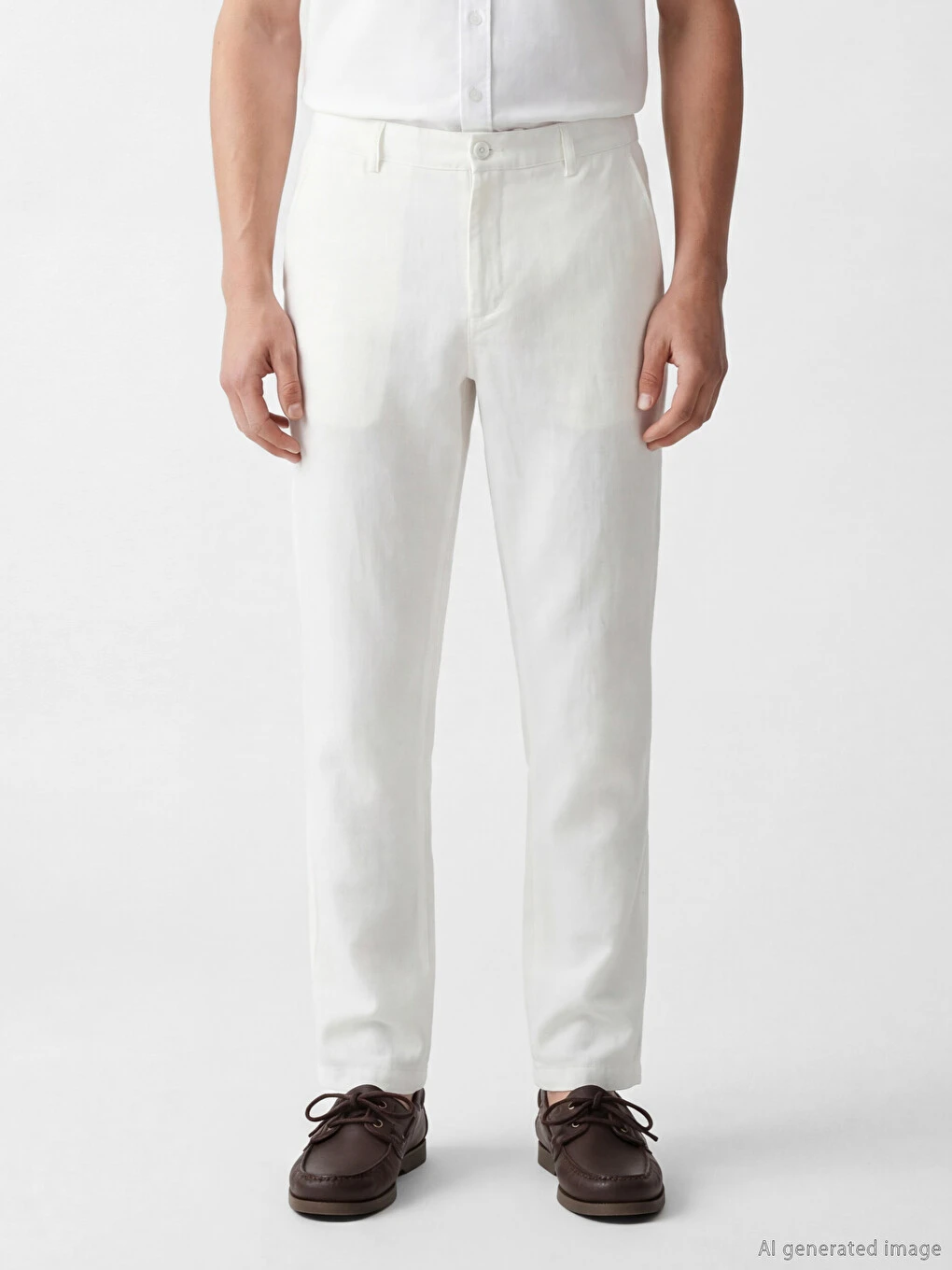 SOUTHBLUE Pantalone Regular Kroja Od Materijala Sa Izgledom Lana Za Muškarce