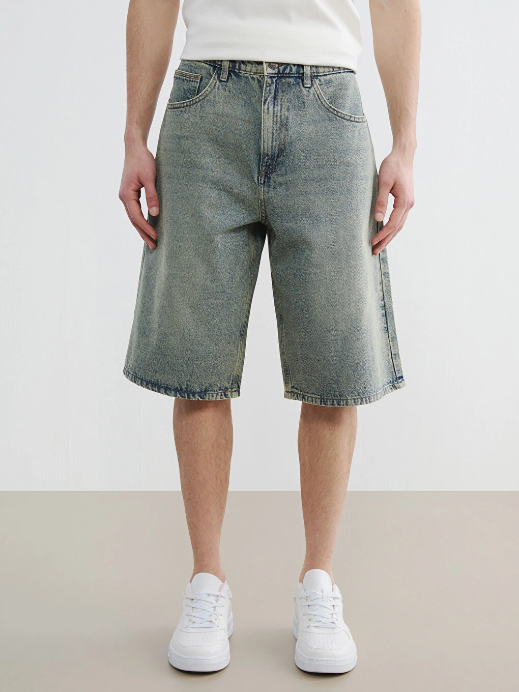 LCW Jeans Muški Teksas Šorts Širokog Kroja